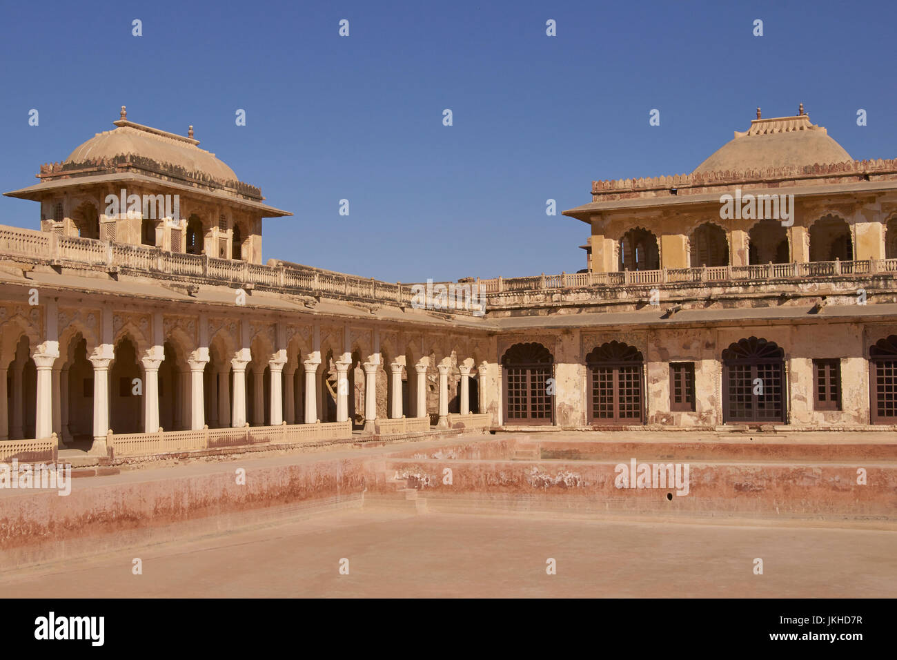 Amar Singh Mahal. Historic Rajput-Mughal style palace inside the Nagaur ...