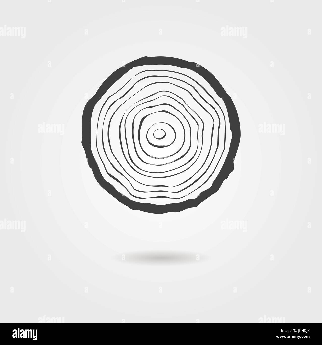 black tree rings icon with shadow Stock Vector Image & Art - Alamy