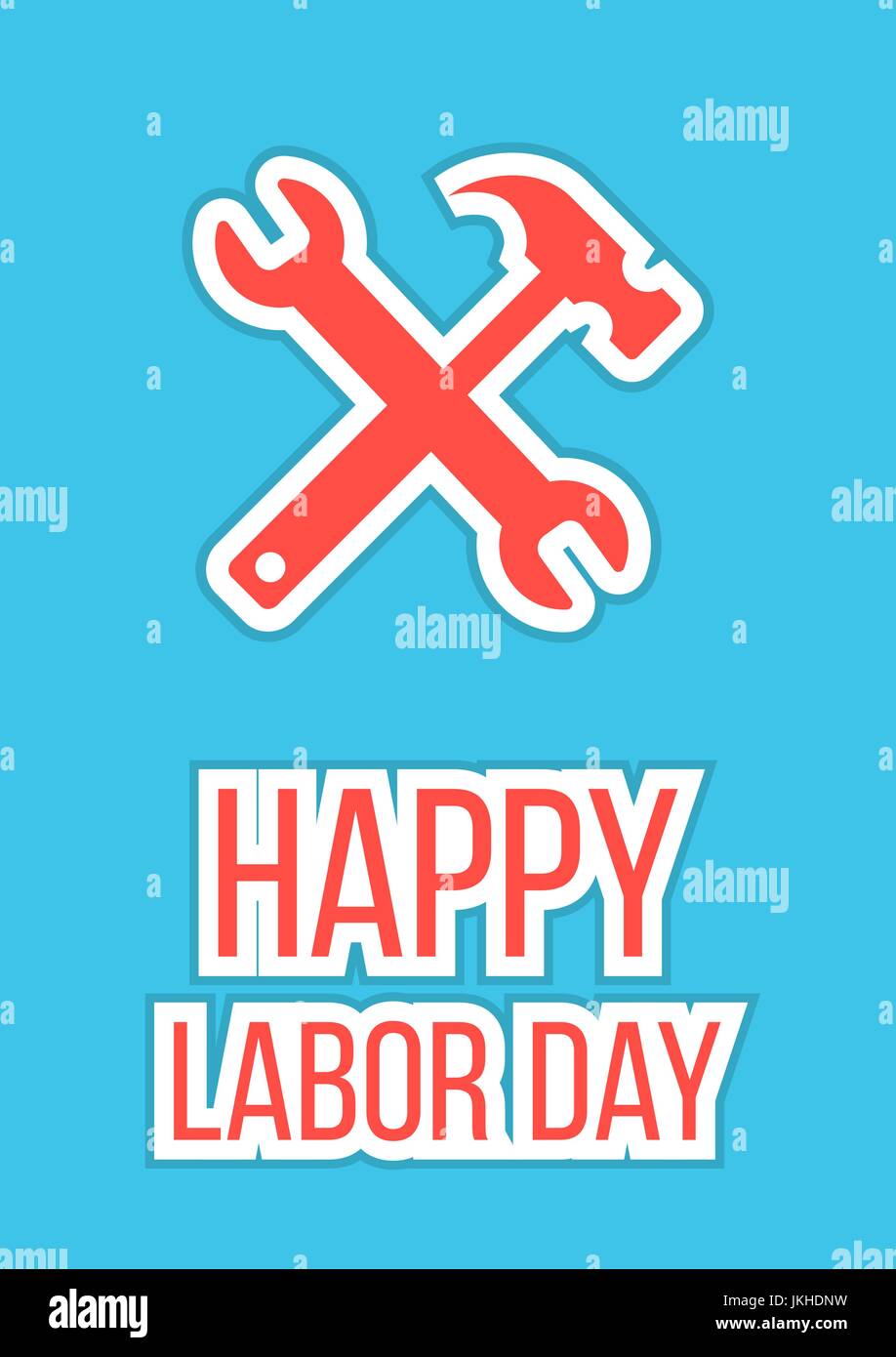 Happy labor day lettering tools hi-res stock photography and images - Alamy