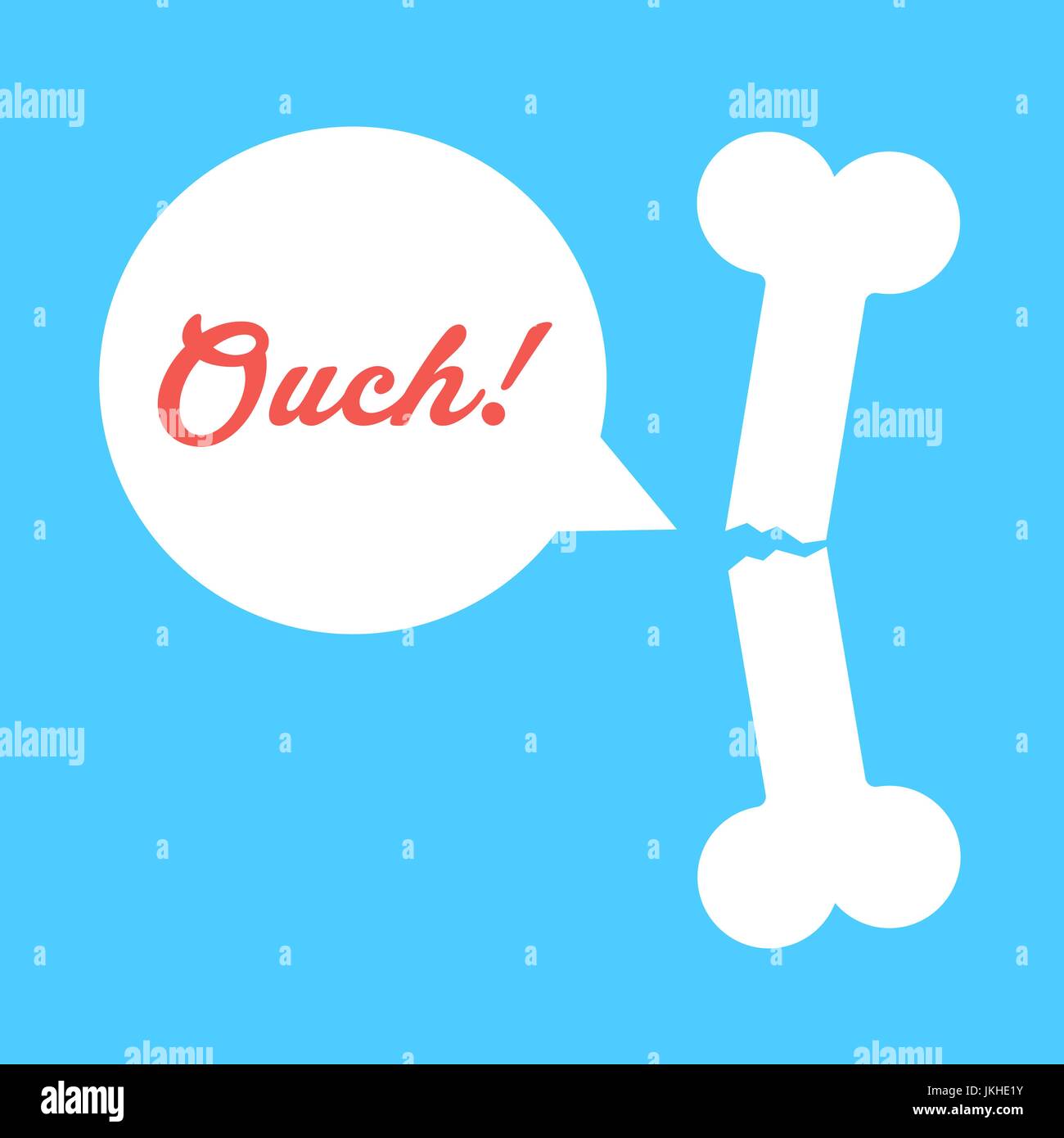 Broken bone in flat Stock Vector Images - Alamy