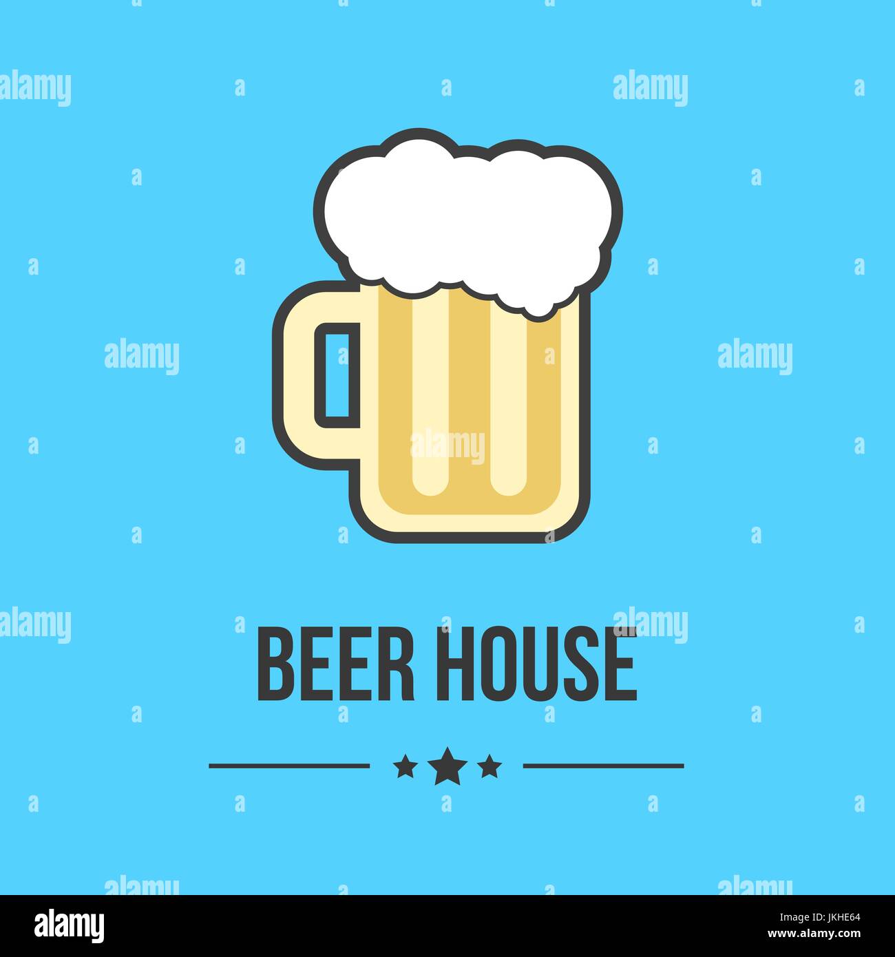 Restaurant cafe beer glass Stock Vector Images - Alamy