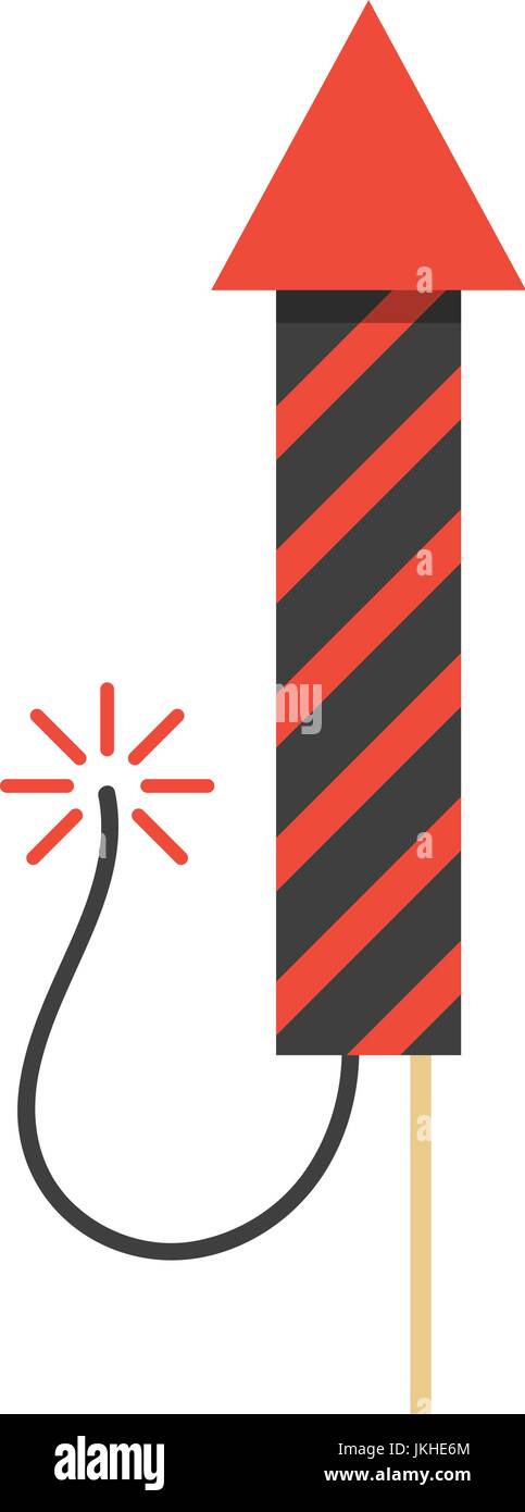 red christmas firework rocket icon Stock Vector Image & Art - Alamy