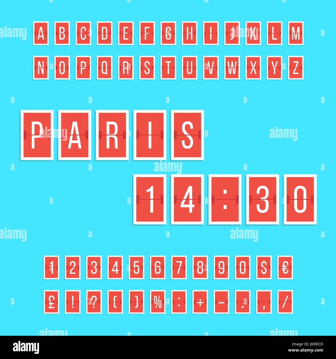 Analog scoreboard alphabet vector hi-res stock photography and images ...