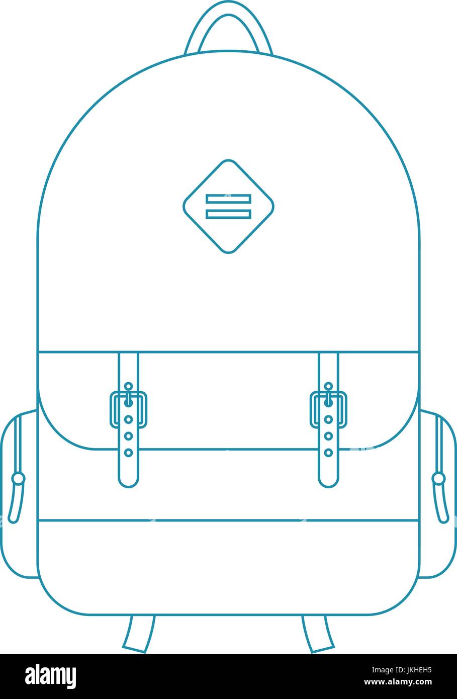 blue outline backpack Stock Vector Image & Art - Alamy