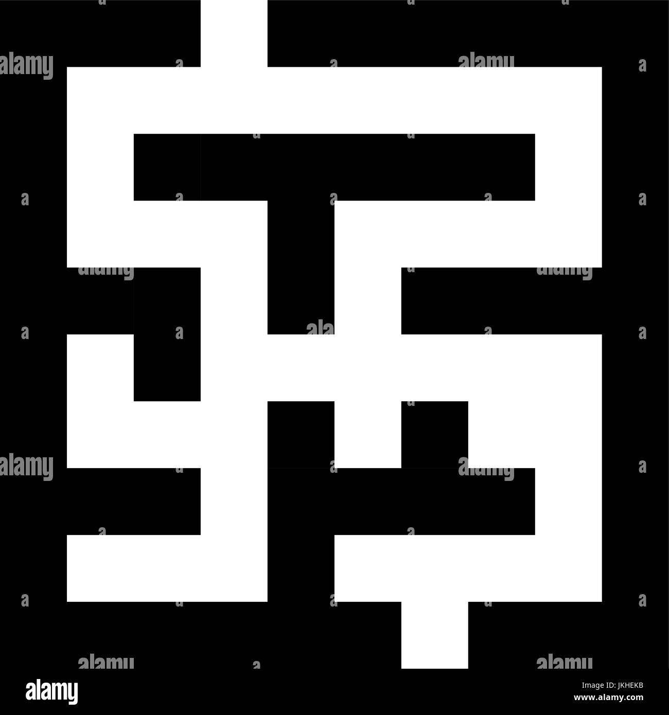 black maze icon isolated on white background Stock Vector Image & Art ...