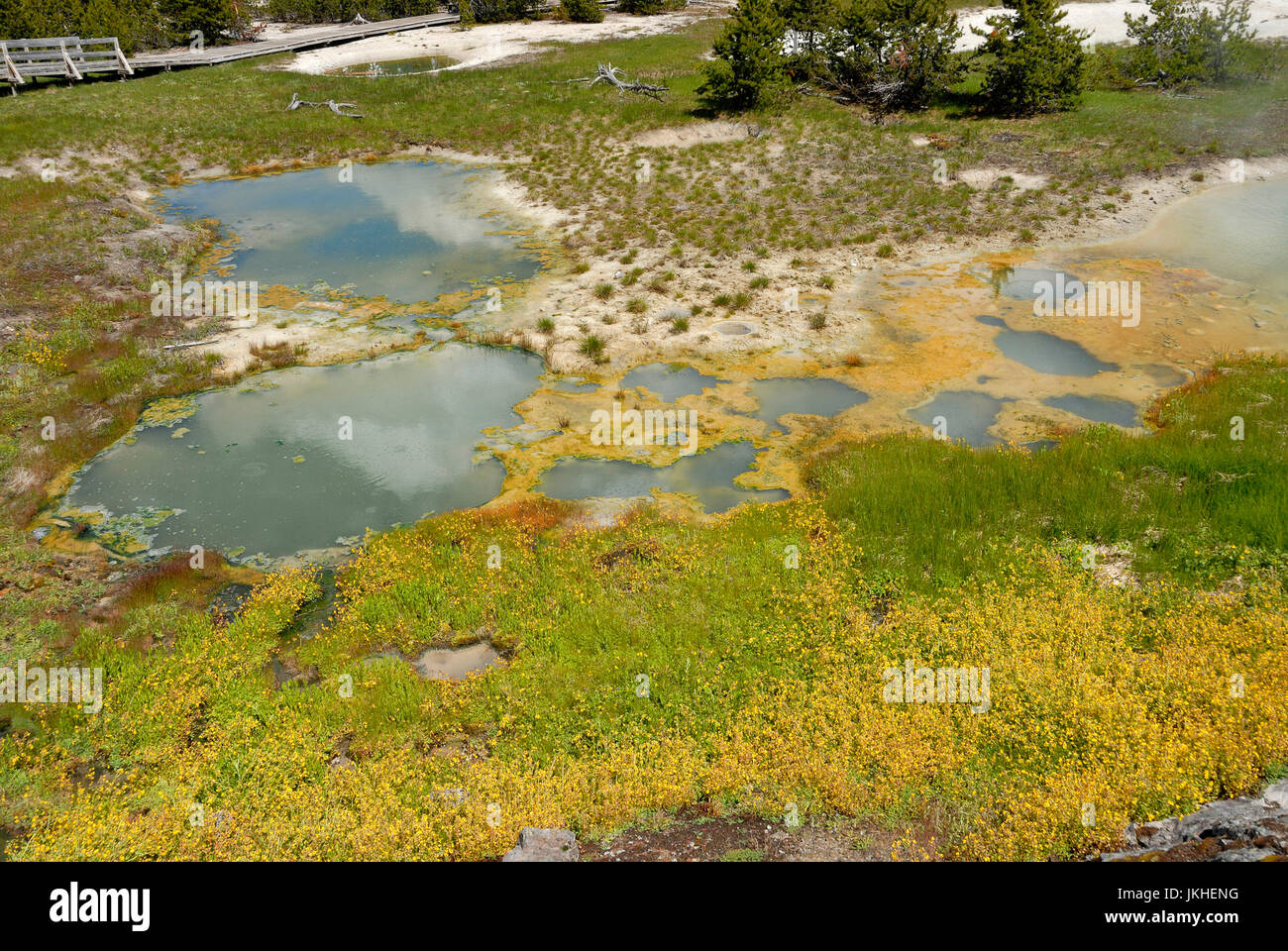 West Thumb Geyser Basin, Paint Pots, Yellowstone National Park Stock ...