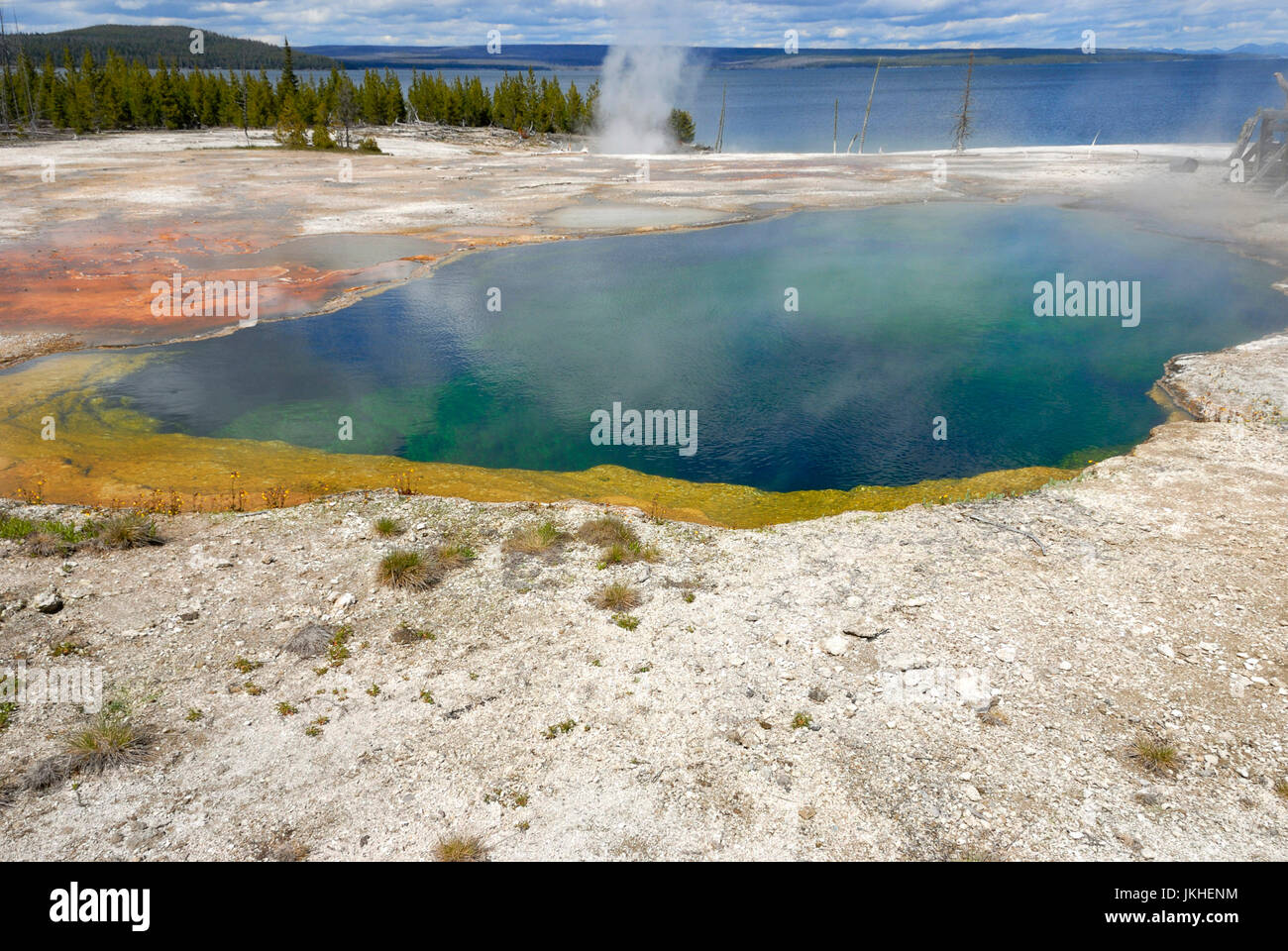 West Thumb Geyser Basin, Abyss Pool, Yellowstone Lake, Yellowstone ...