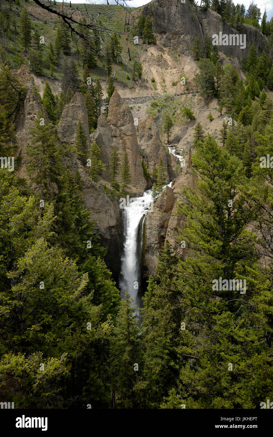 Waterfalls of the grand canyon of the yellowstone river hi-res stock ...