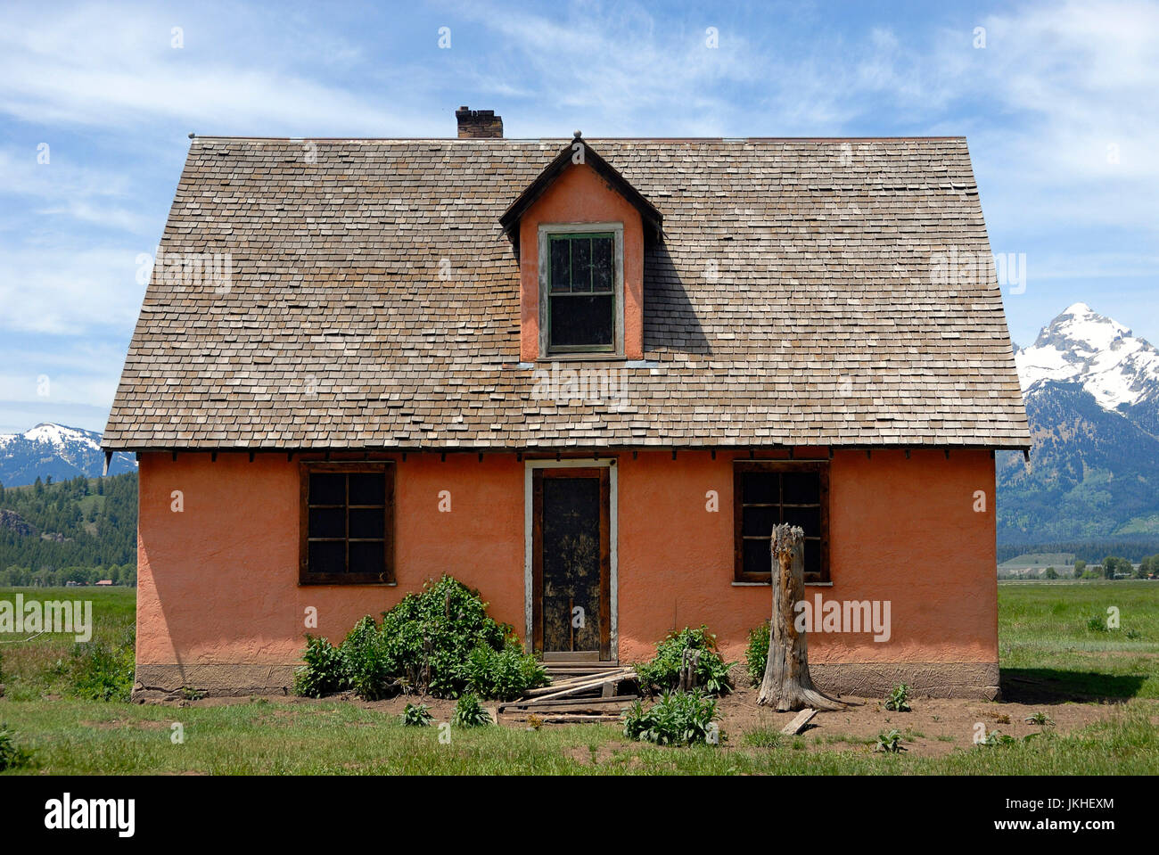 The home of John and Bartha Moulton, Mormon Row, Jackson Hole, Wyoming ...