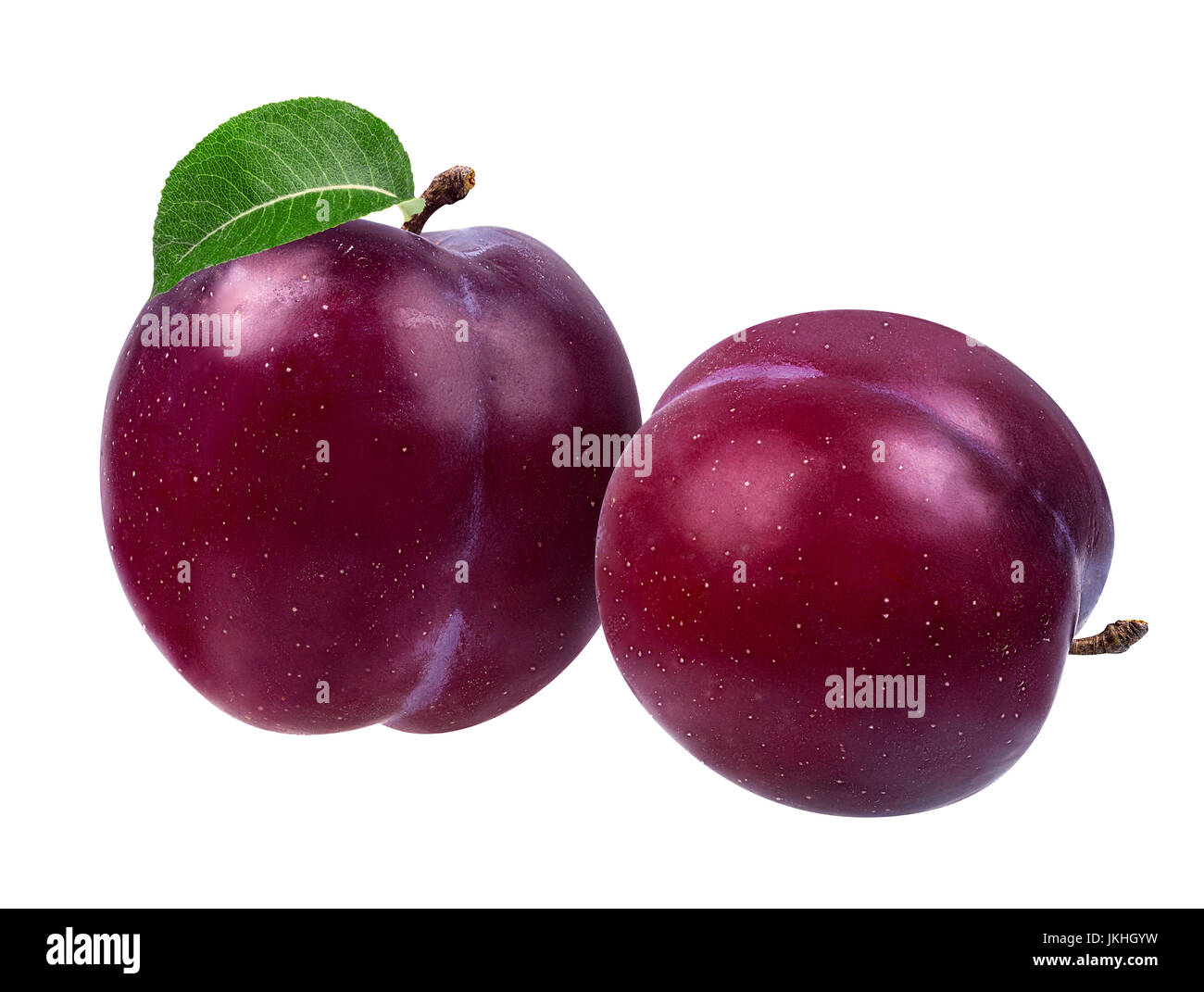 plum on a white background Stock Photo - Alamy