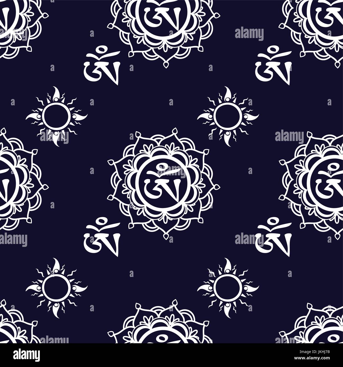 Seamless pattern with Om ornament.Seamless pattern can be used for ...
