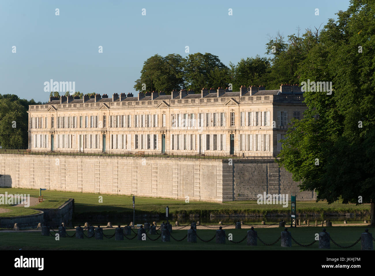 Chateau de Chantilly park and garden with stables in the north of Paris ...