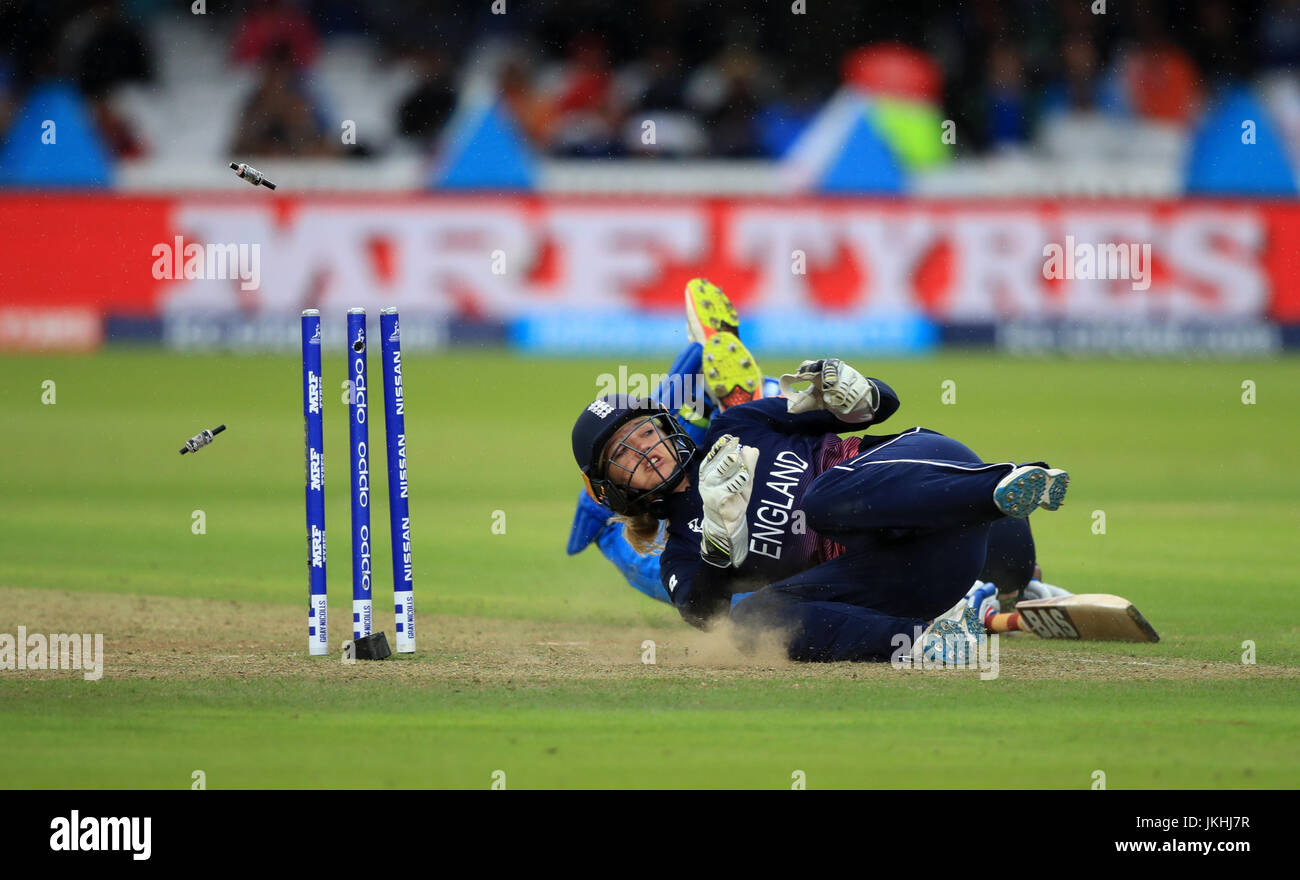 England's Sarah Taylor stumps India's India's Shikha Pandey during the ...