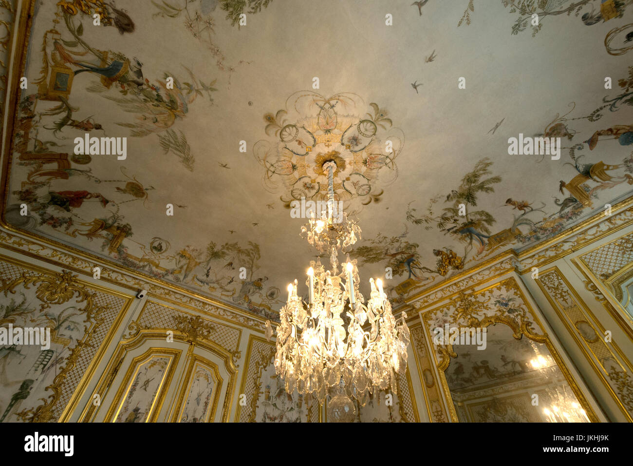 Chateau de Chantilly park and garden with stables in the north of Paris ...