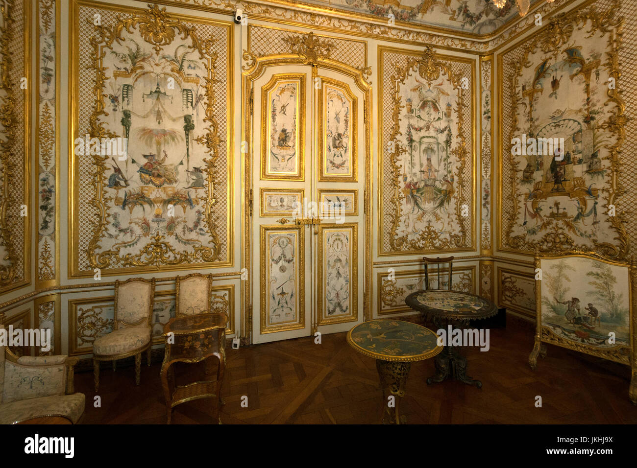 Chateau de Chantilly park and garden with stables in the north of Paris ...