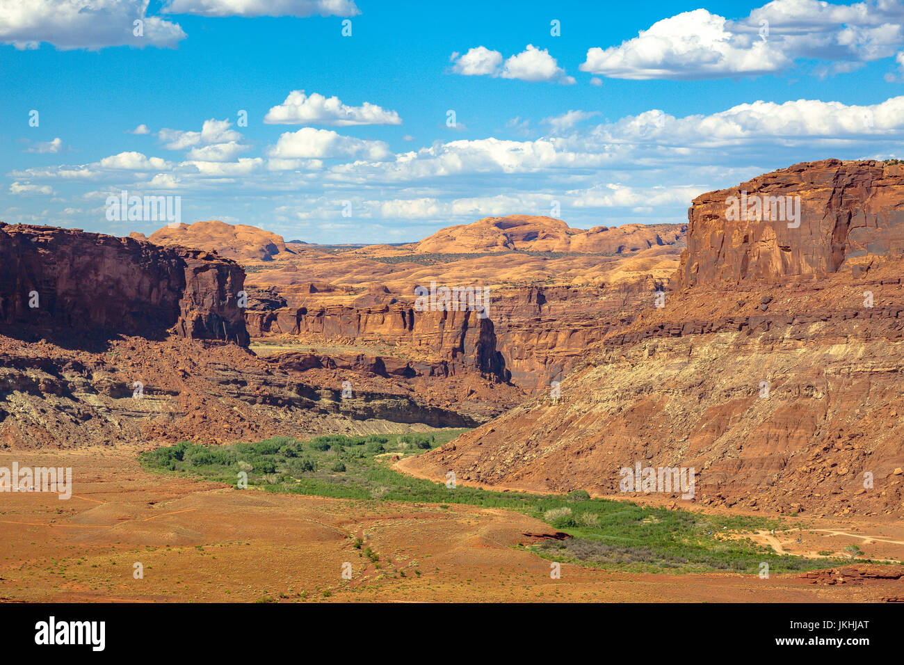 Off road vehicle views of Moab Utah trails on bright sunny days Stock ...