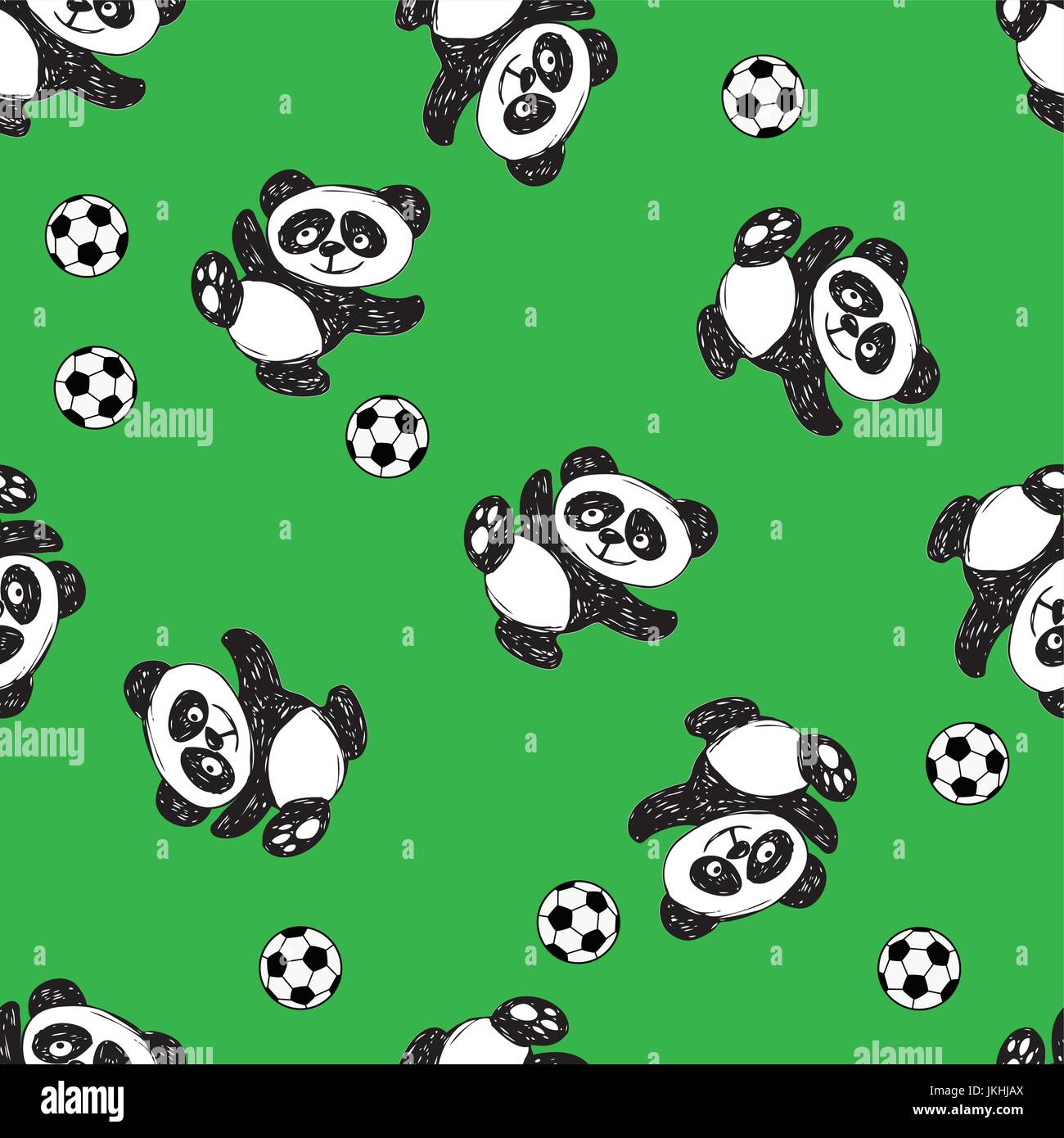 Seamless pattern with panda. Hand drawing .Seamless pattern can be used ...
