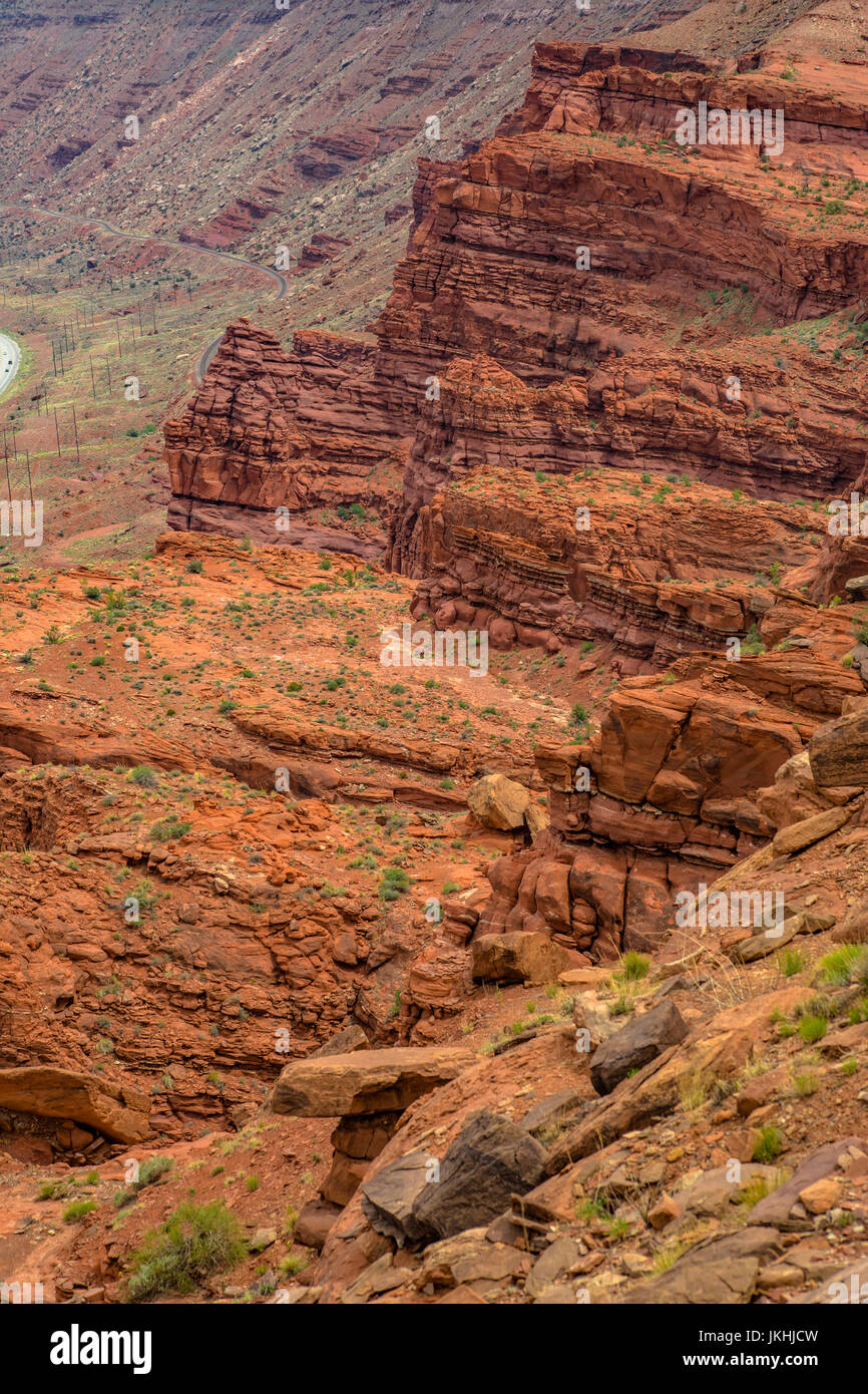 Off road vehicle views of Moab Utah trails on bright sunny days Stock ...