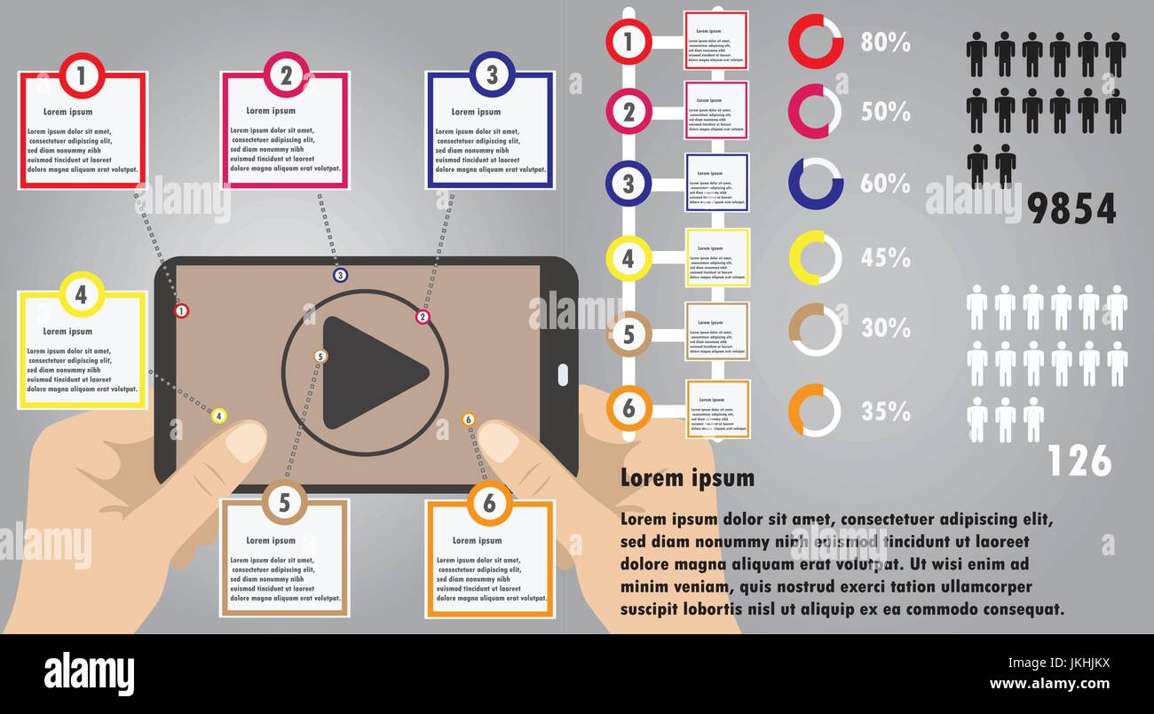 Smart phone infographics, elements infographic, vector Stock Vector ...