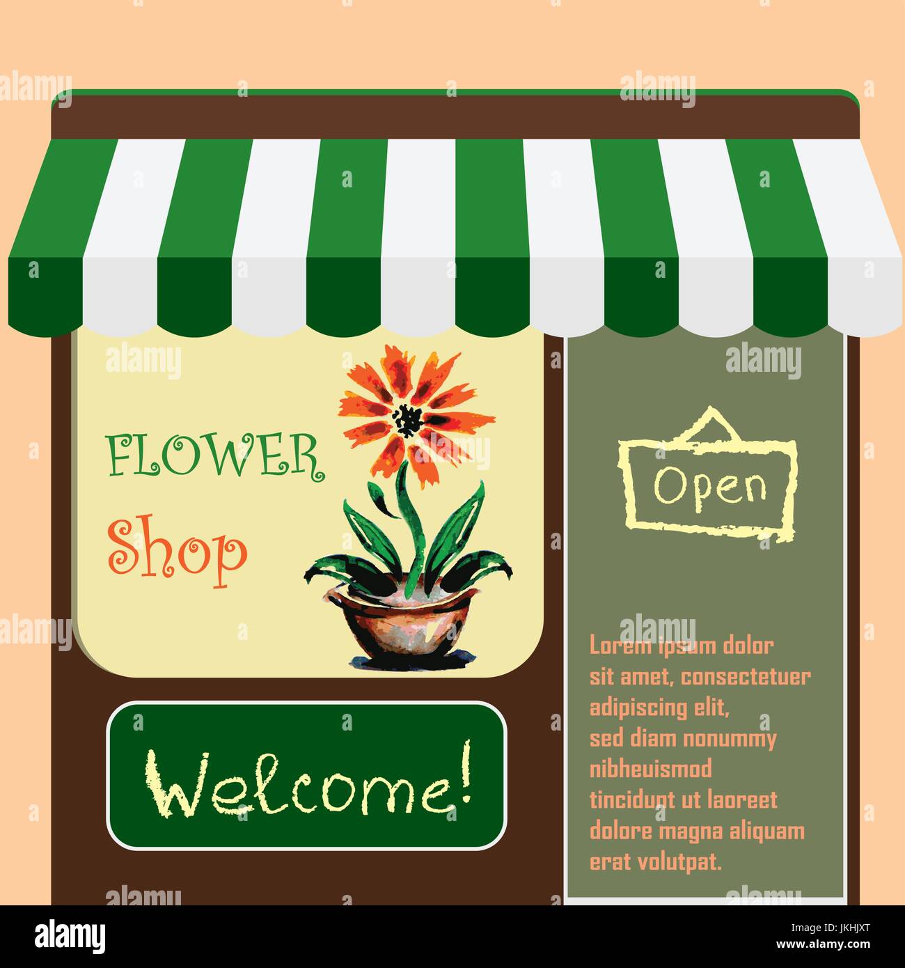 Welcome bouquet Stock Vector Images - Alamy