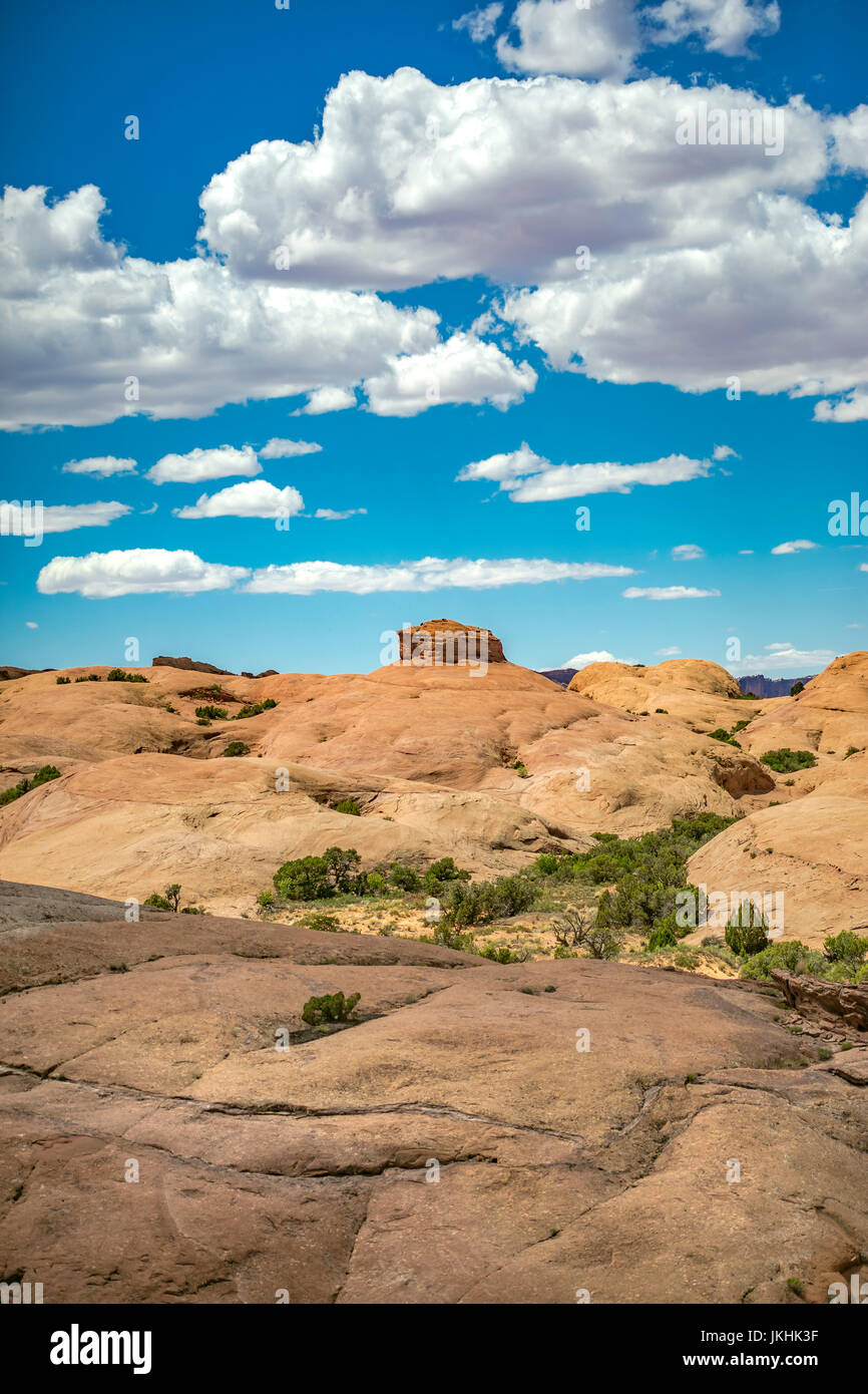 Off road vehicle views of Moab Utah trails on bright sunny days Stock ...