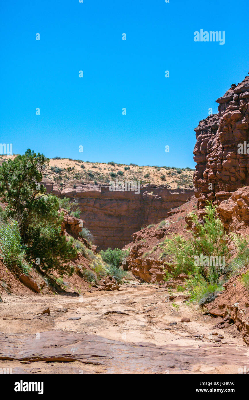 Off road vehicle views of Moab Utah trails on bright sunny days Stock ...