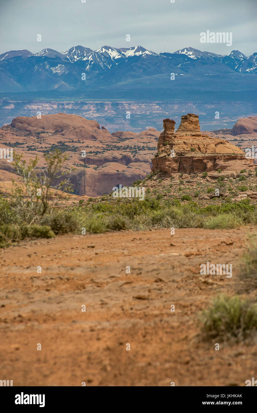 Off road vehicle views of Moab Utah trails on bright sunny days Stock ...