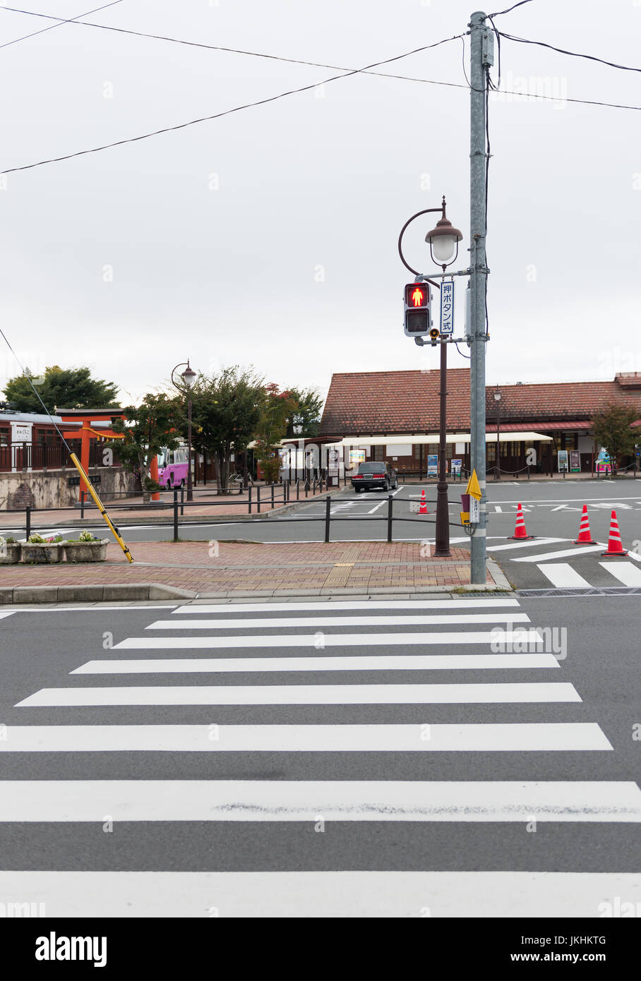 signal light across the street in japan Stock Photo - Alamy