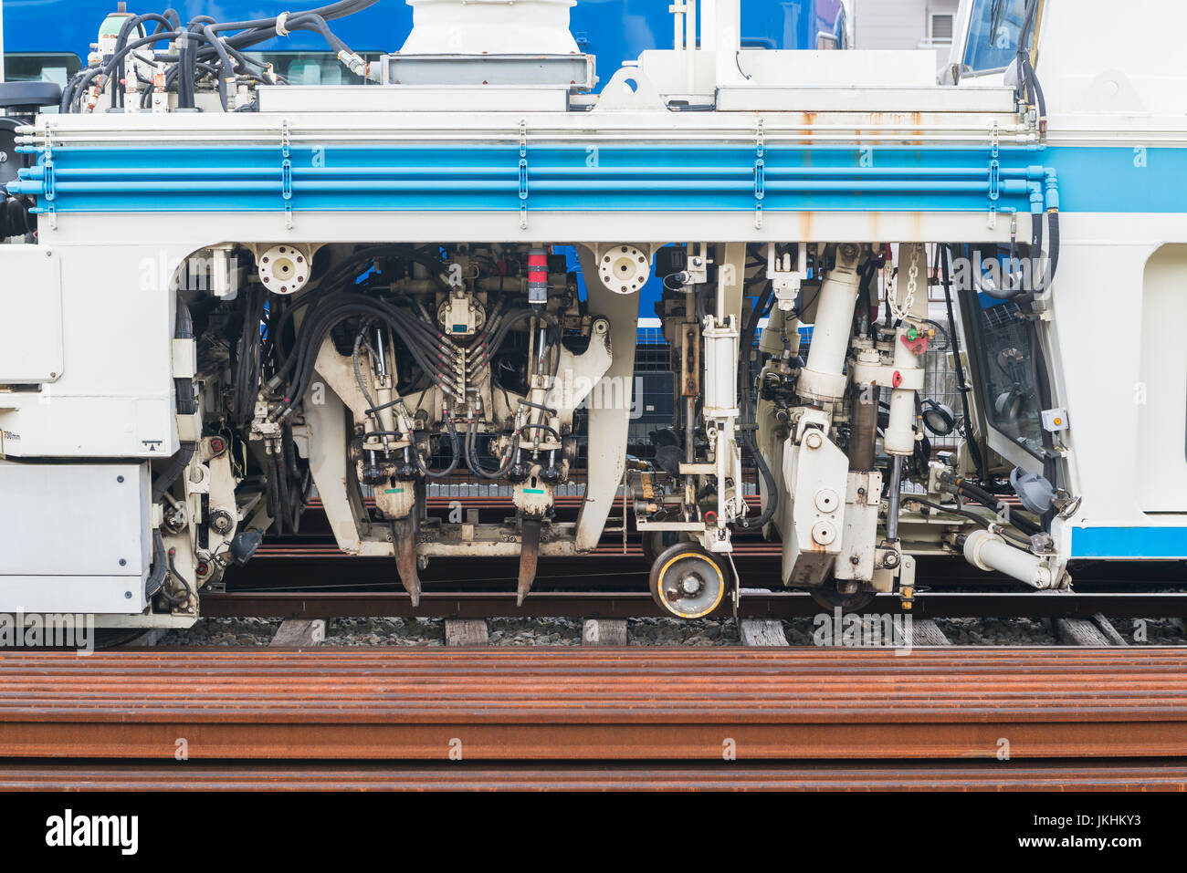 Maintenance railway machine in Japan Stock Photo - Alamy