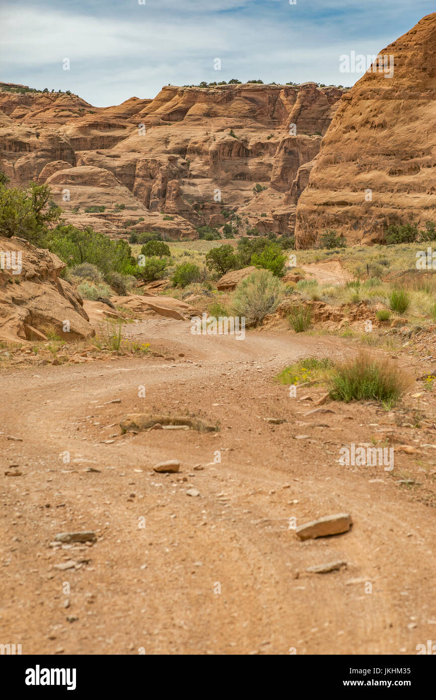 Off road vehicle views of Moab Utah trails on bright sunny days Stock ...