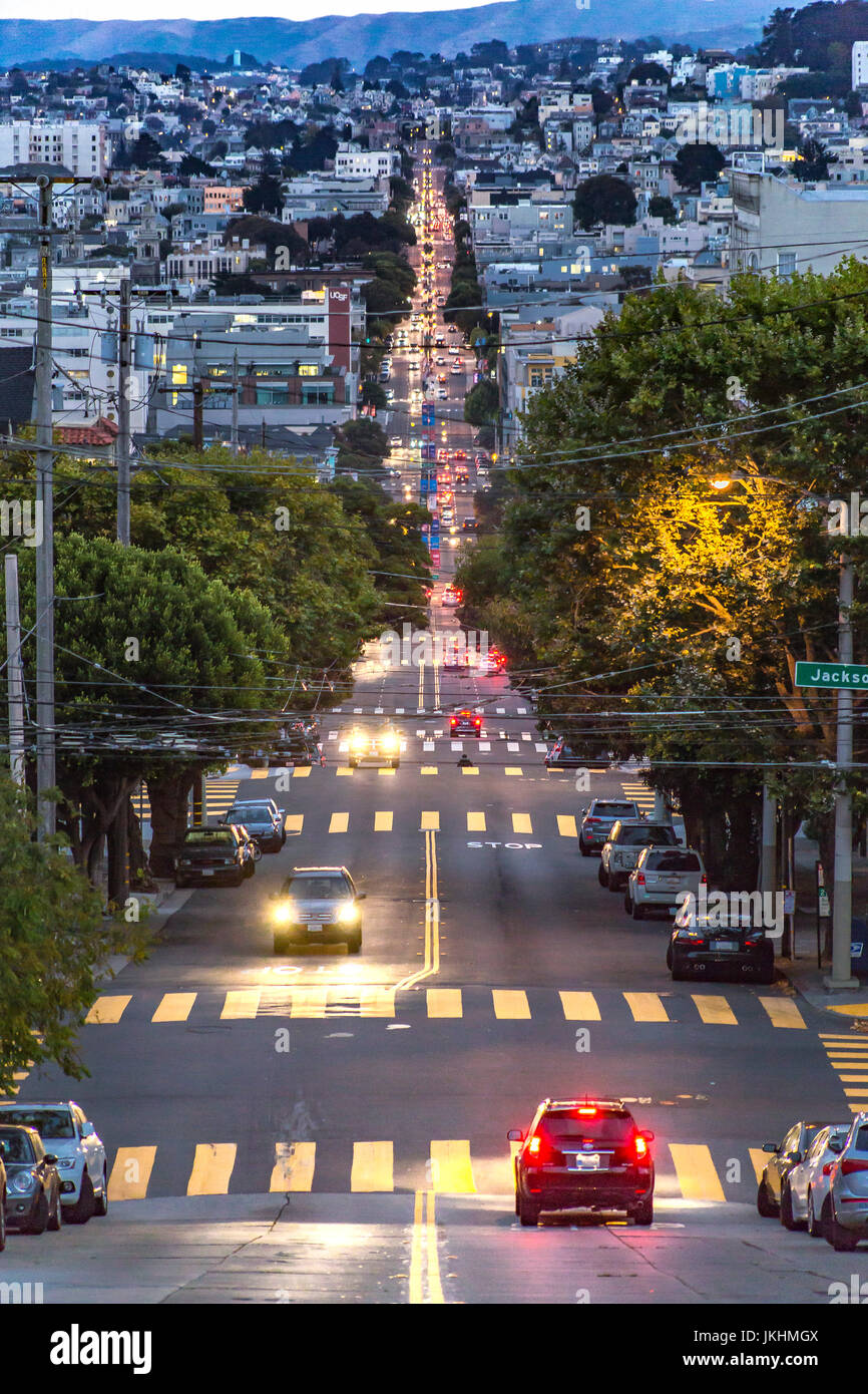 The street is long and comes to a point Stock Photo - Alamy