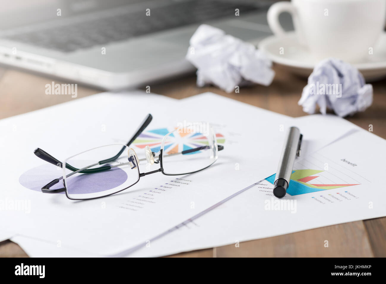 Glasses on paperwork hi-res stock photography and images - Alamy