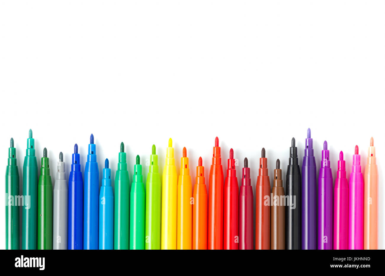 colorful of color pen isolated on white background Stock Photo - Alamy
