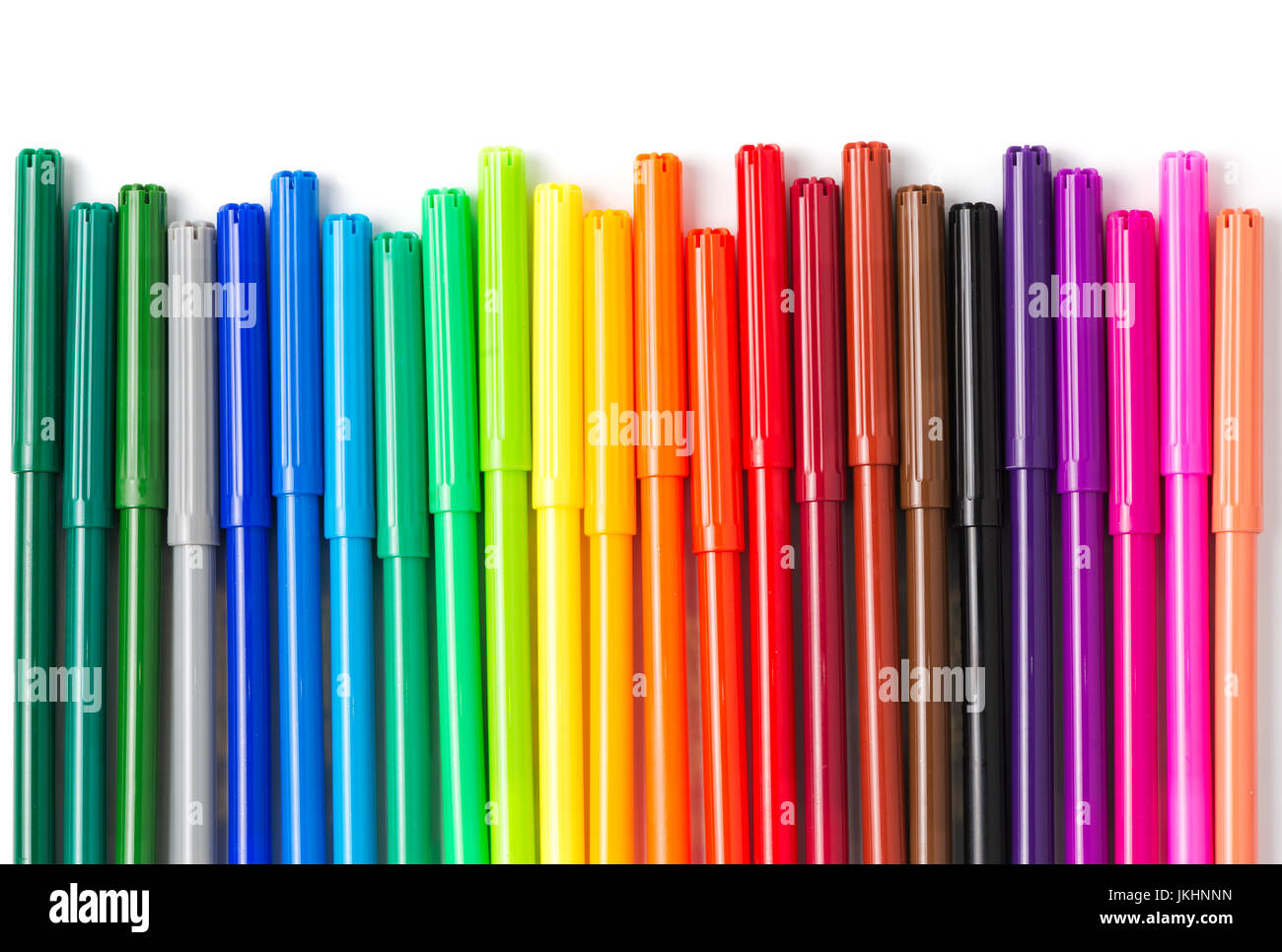 colorful of color pen isolated on white background Stock Photo - Alamy