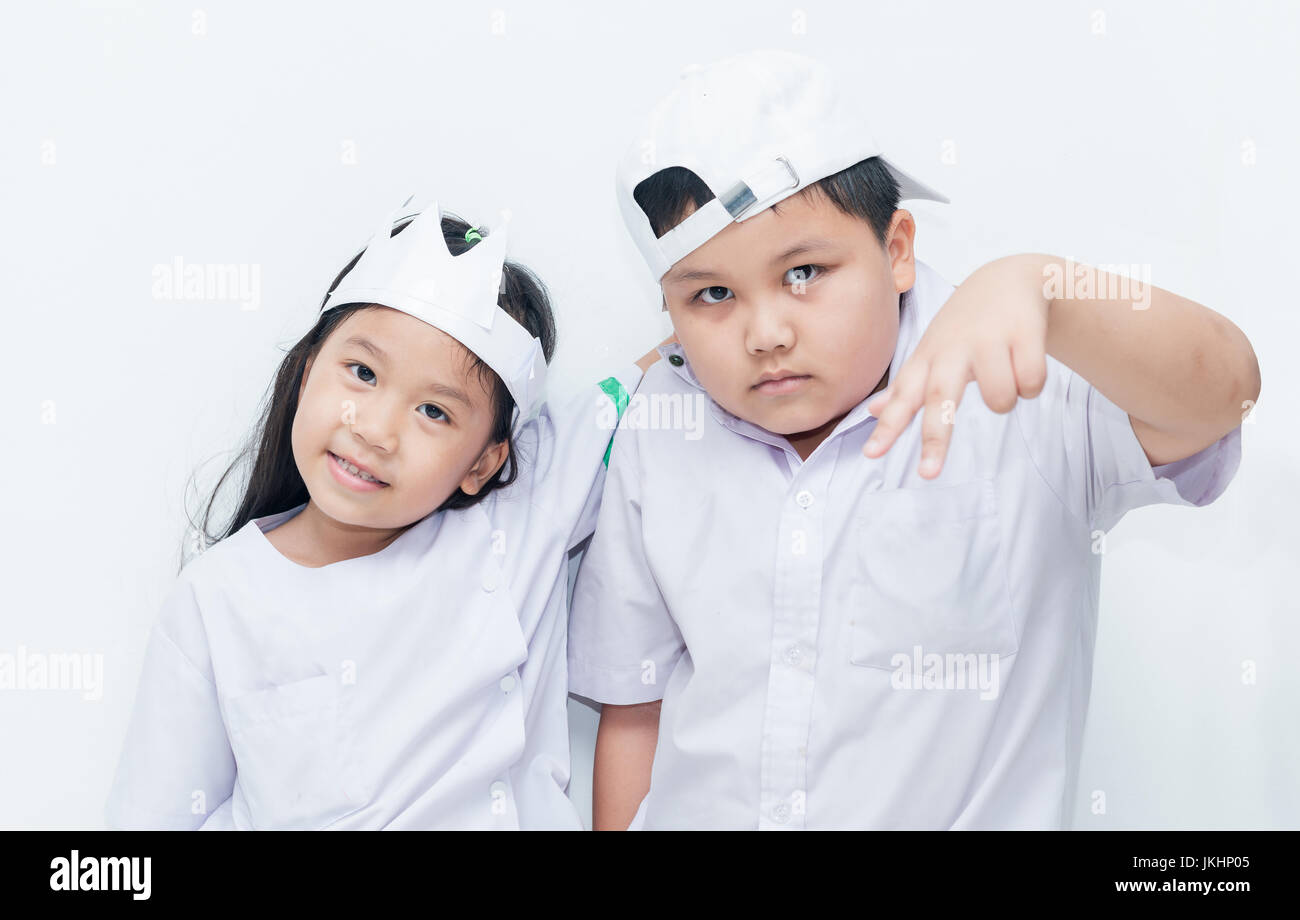 Brother and sister school uniform hi-res stock photography and images ...