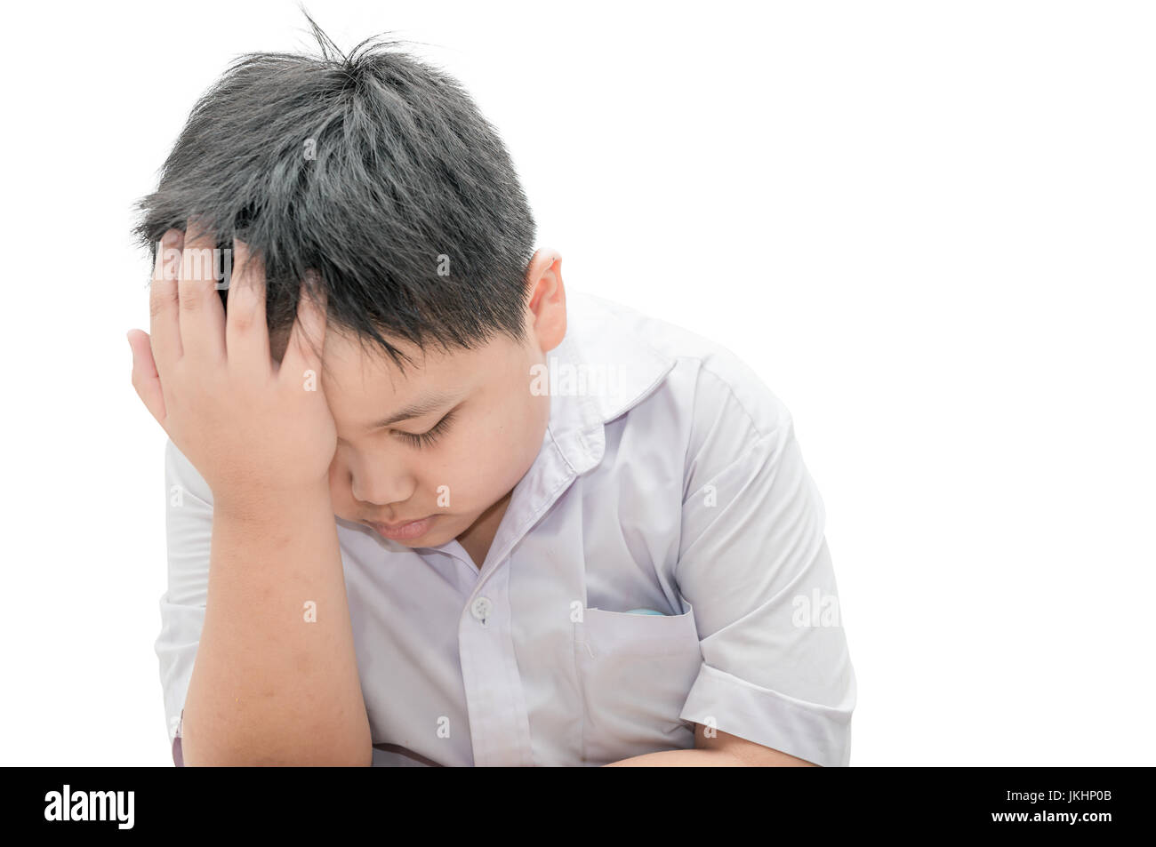child headache isolated on white background Stock Photo - Alamy