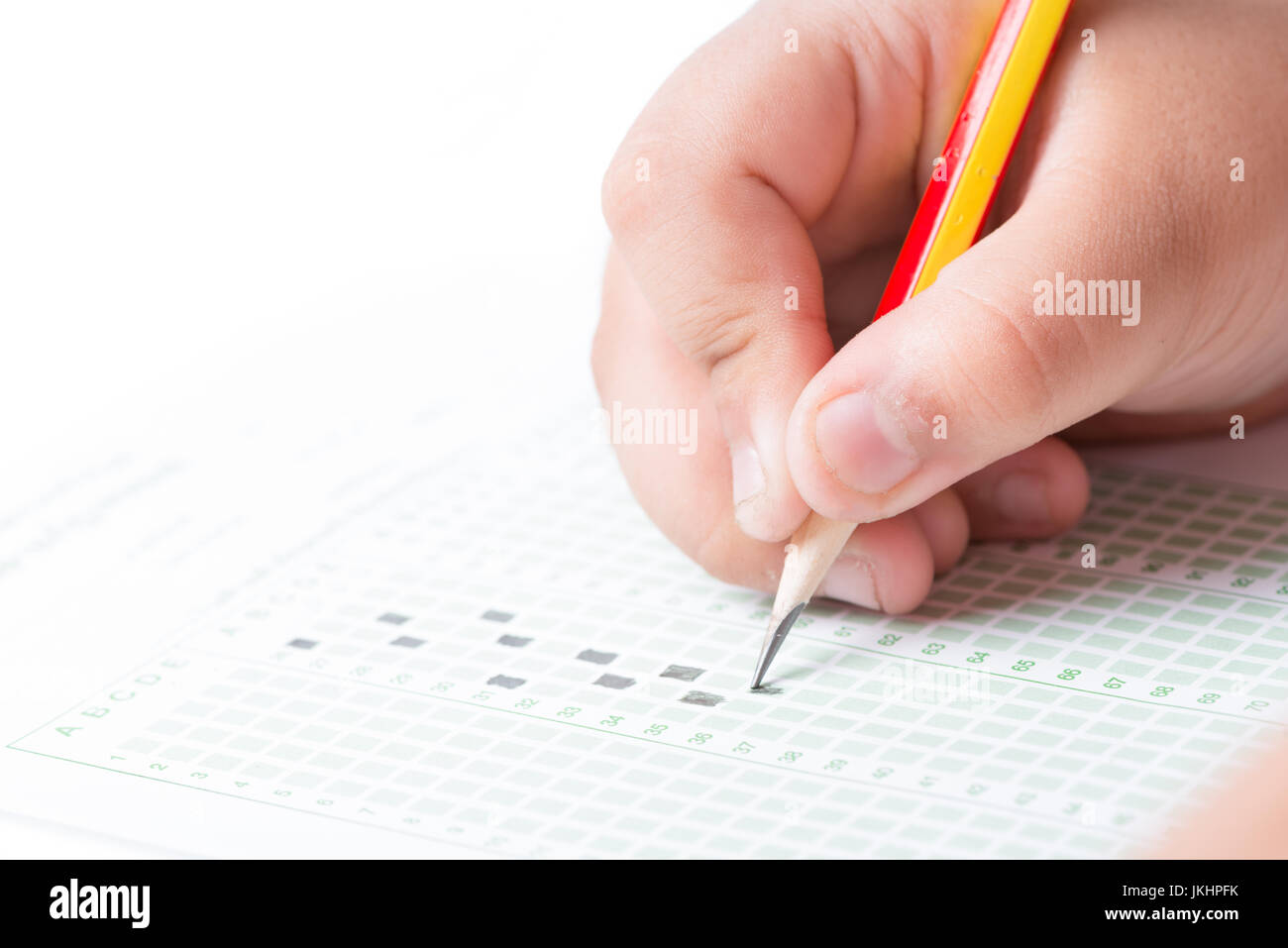 Test hand child teacher hi-res stock photography and images - Alamy