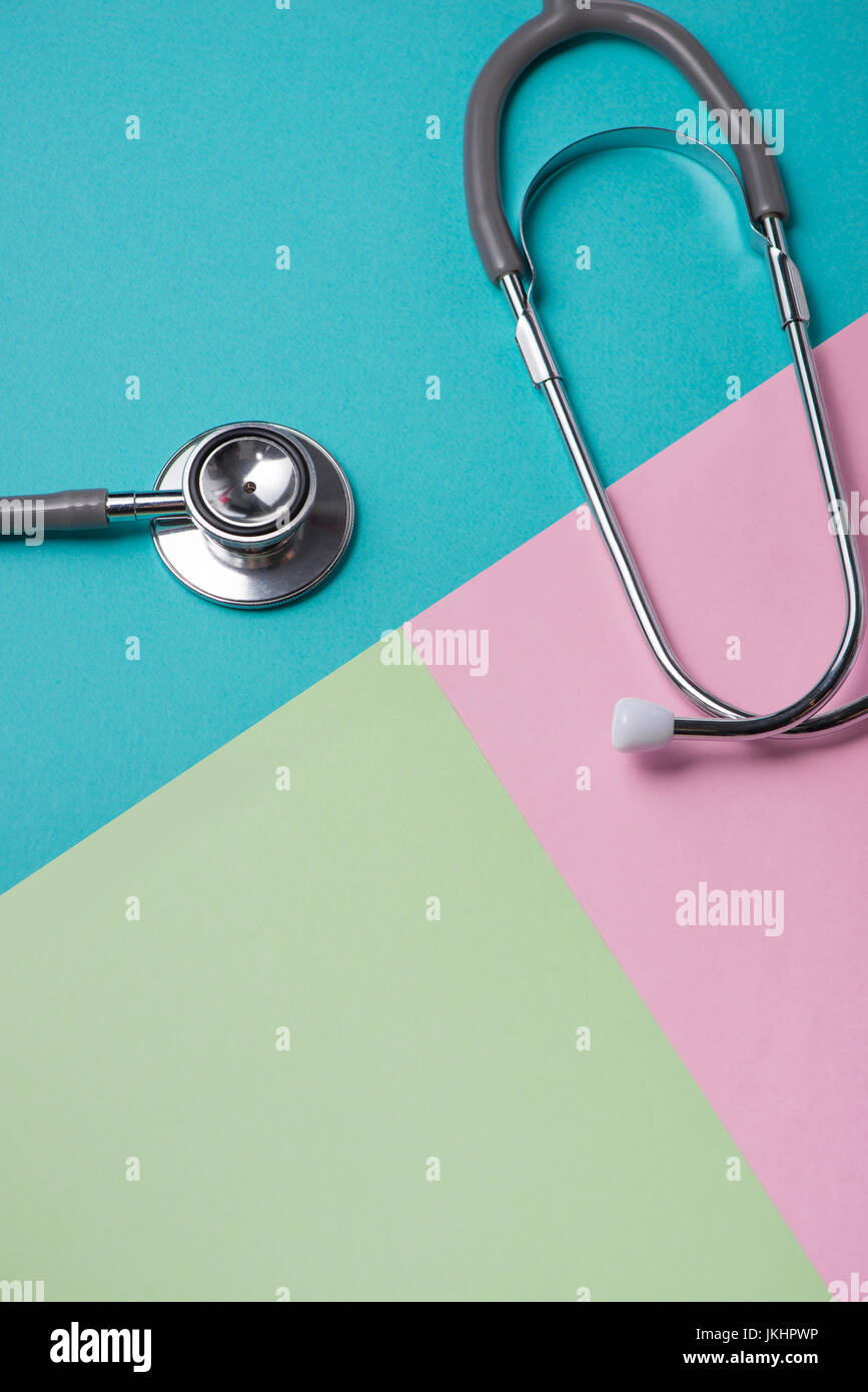 Medical concept. The stethoscope on colorful background Stock Photo - Alamy