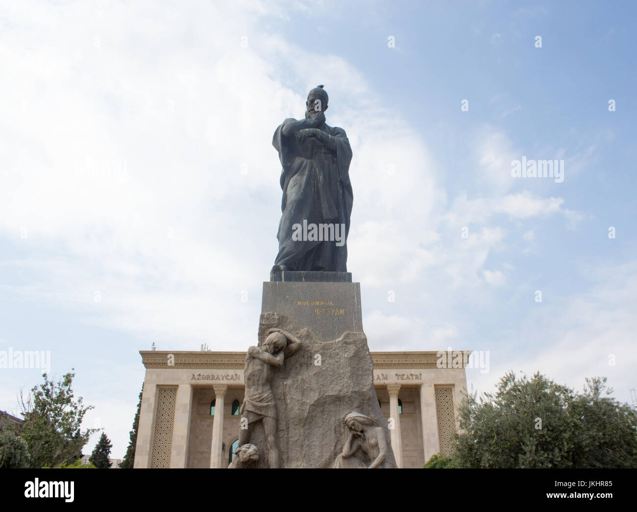 statue of the poet Fuzuli in Baku in Azerbaijan, Often considered one ...
