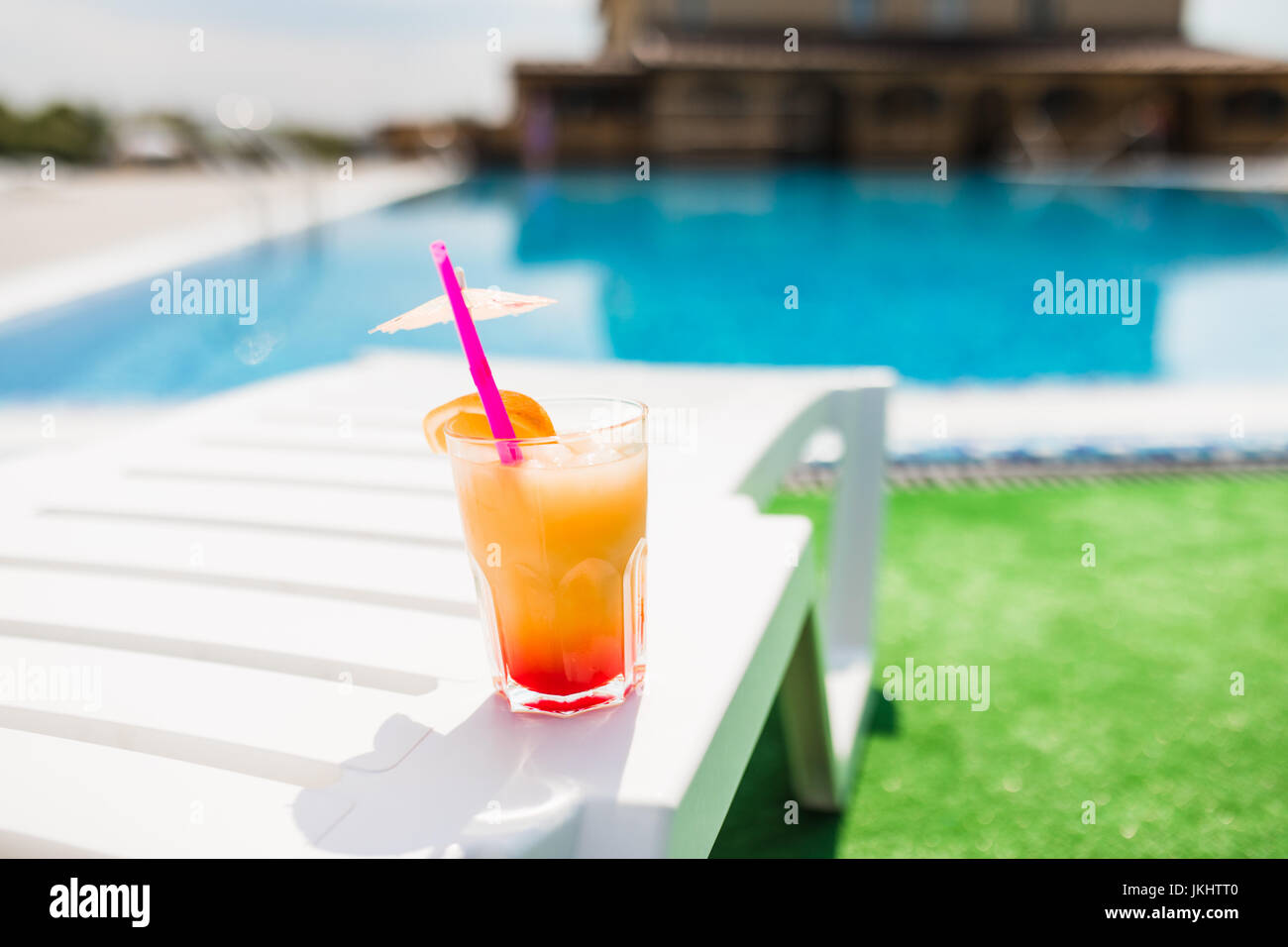 Cocktail on the pool party. Summer concept pool Stock Photo - Alamy