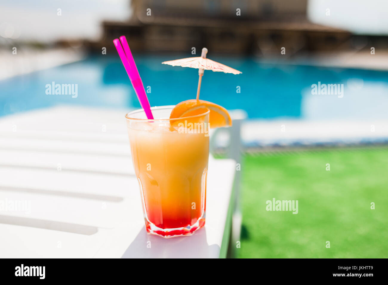 Cocktail on the pool party. Summer concept pool Stock Photo - Alamy
