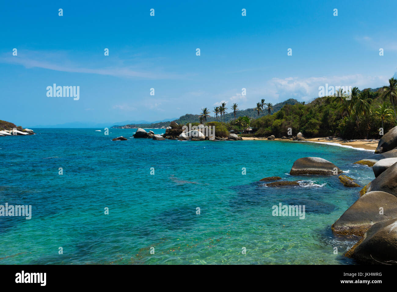 Beautiful beach in the Tayrona National Park (Parque Nacional Tayrona ...