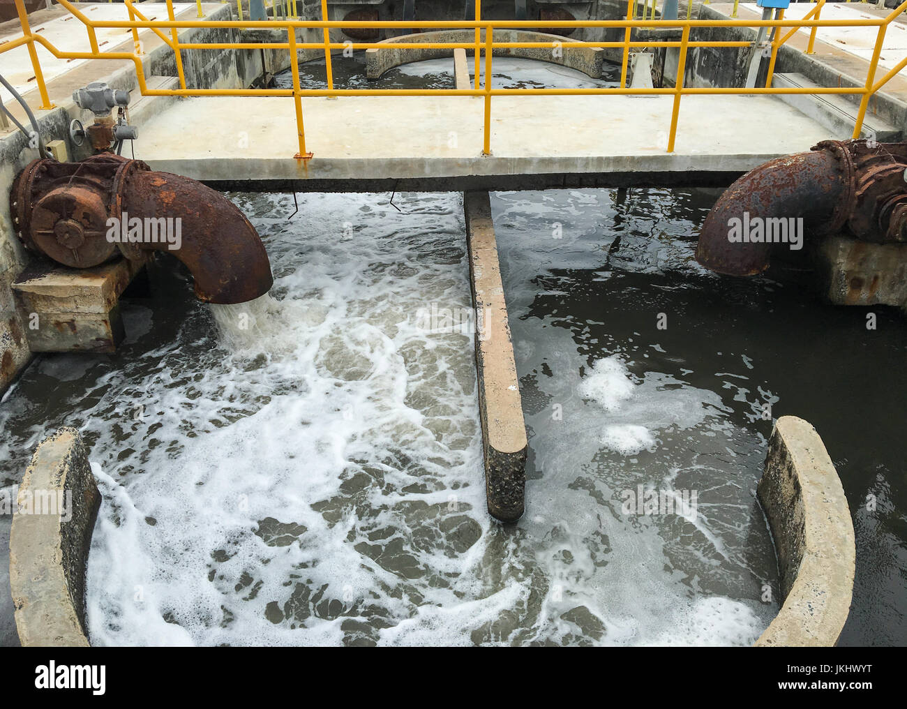 waste water in Wastewater treatment pond Stock Photo - Alamy