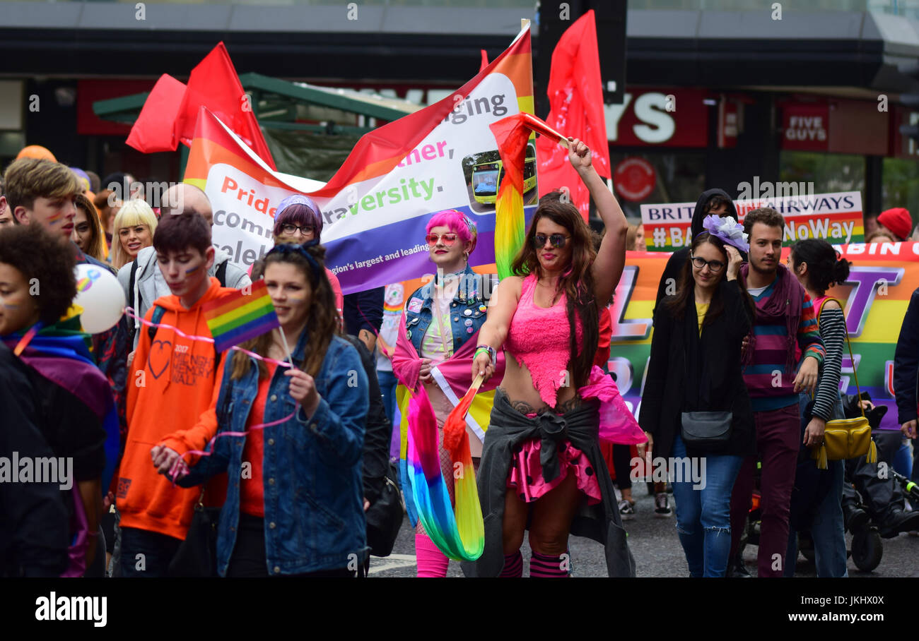 Northern Pride March, 10th Anniversary, 22 July 2017 Stock Photo - Alamy