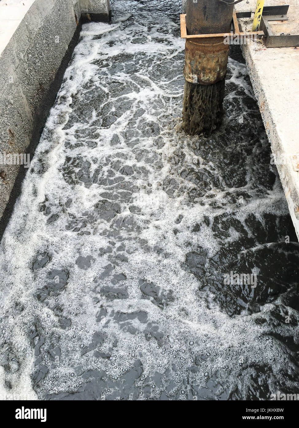 waste water in Wastewater treatment pond Stock Photo - Alamy