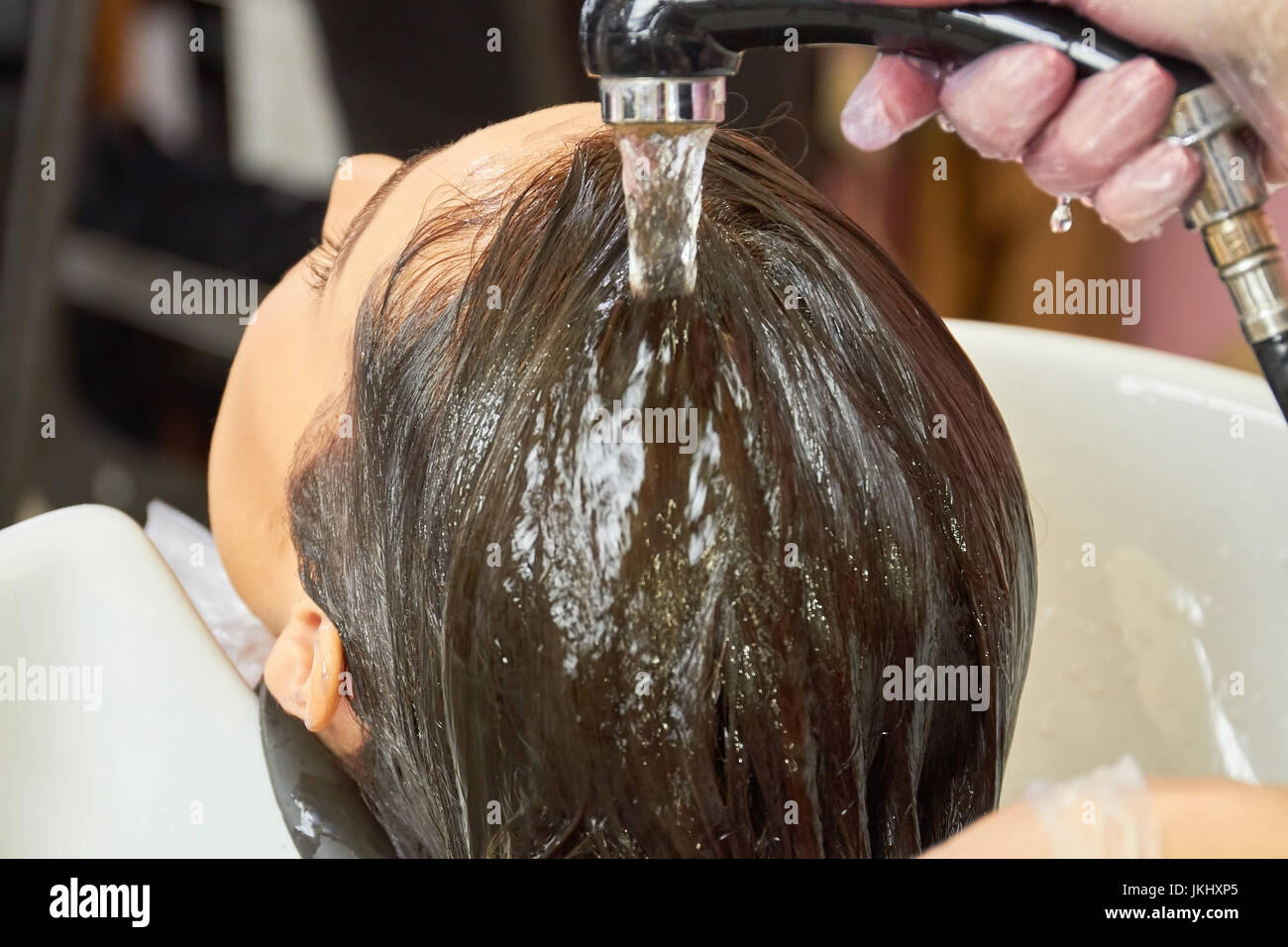 Woman hair product hair conditioner hi-res stock photography and images ...