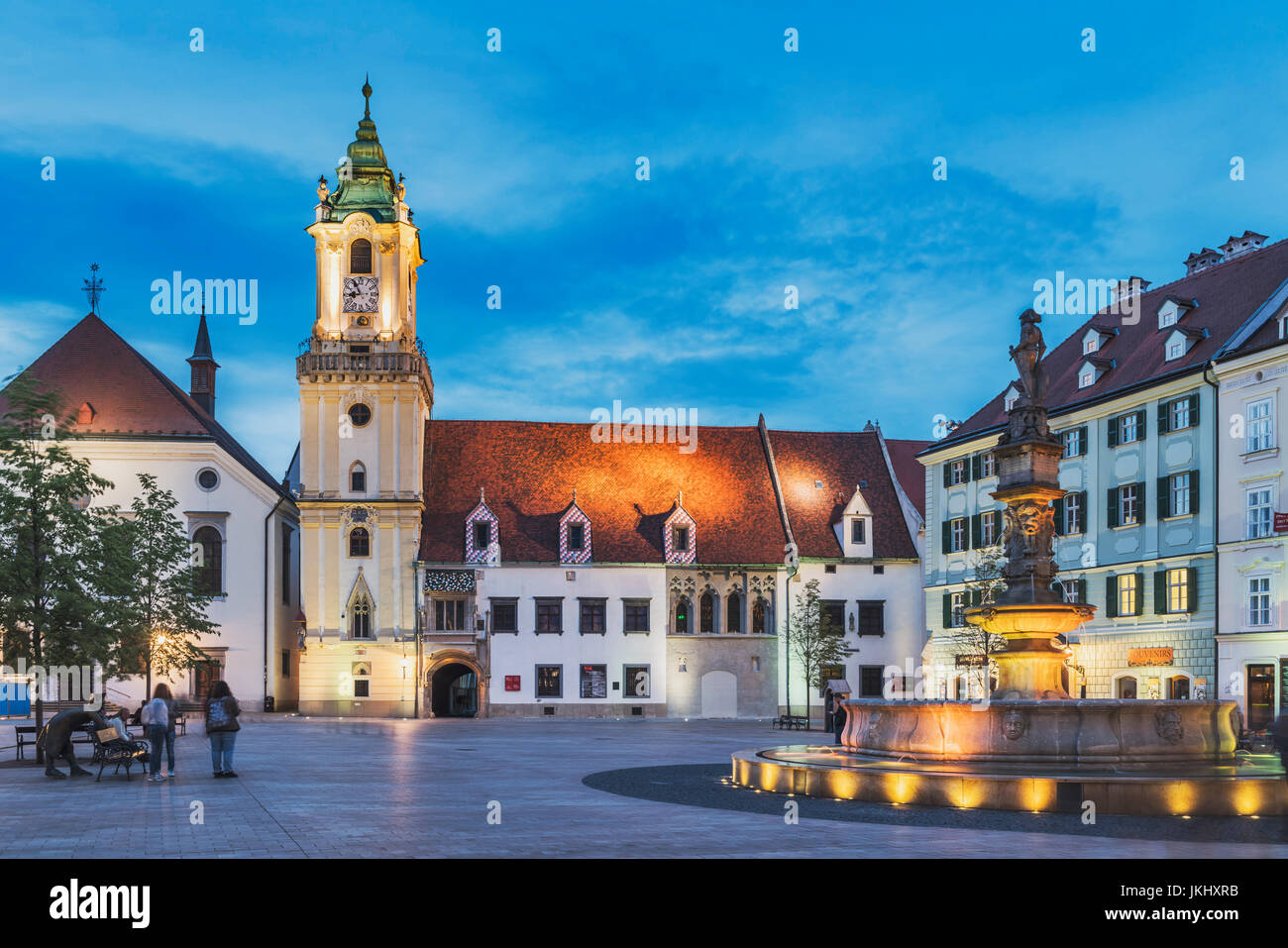 The old town hall is one of the oldest buildings of Bratislava built of ...