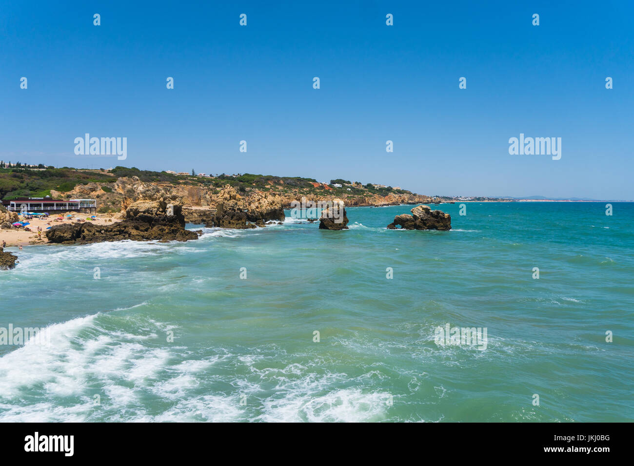 A view of a marvelous sandy beach portugal Stock Photo - Alamy