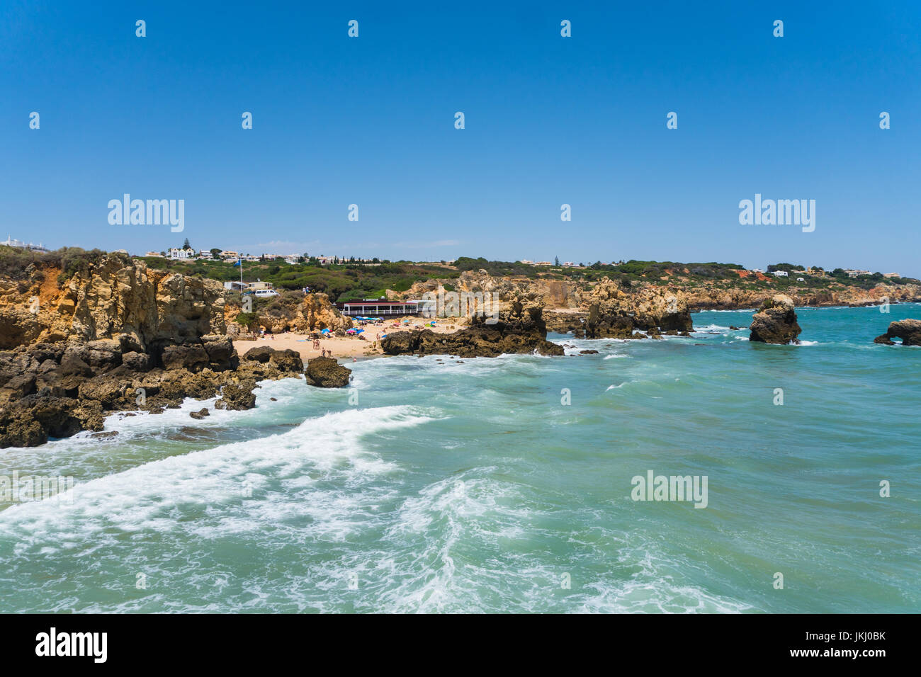 A view of a marvelous sandy beach portugal Stock Photo - Alamy