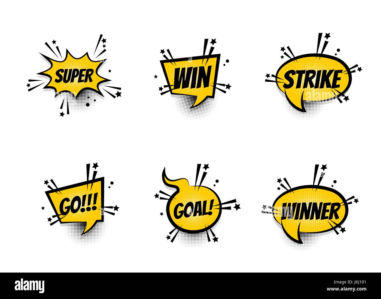 Comic text speech bubble pop art set Stock Vector Image & Art - Alamy